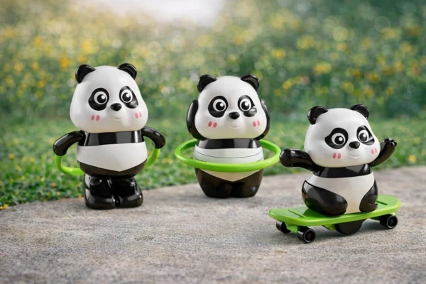 Cute Panda Wind-Up Toy Set | Manual Mechanical Panda Toys with Hula ...